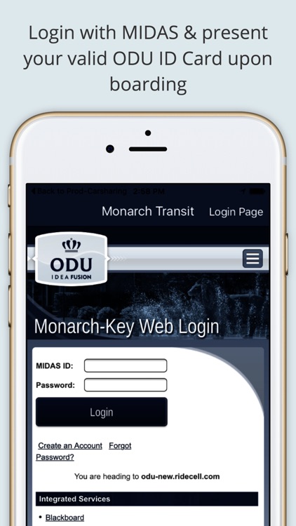 ODU Monarch Transit by RideCell LLC