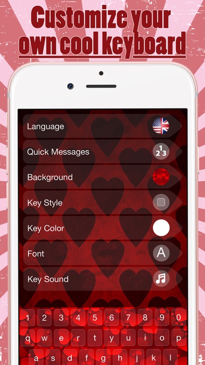 Heart Keyboard Themes Free – Romantic Qwerty Keyboards with Lovely ...