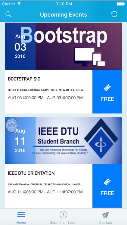 UniFeed - IEEE DTU Events Application by Ranadeep Singh