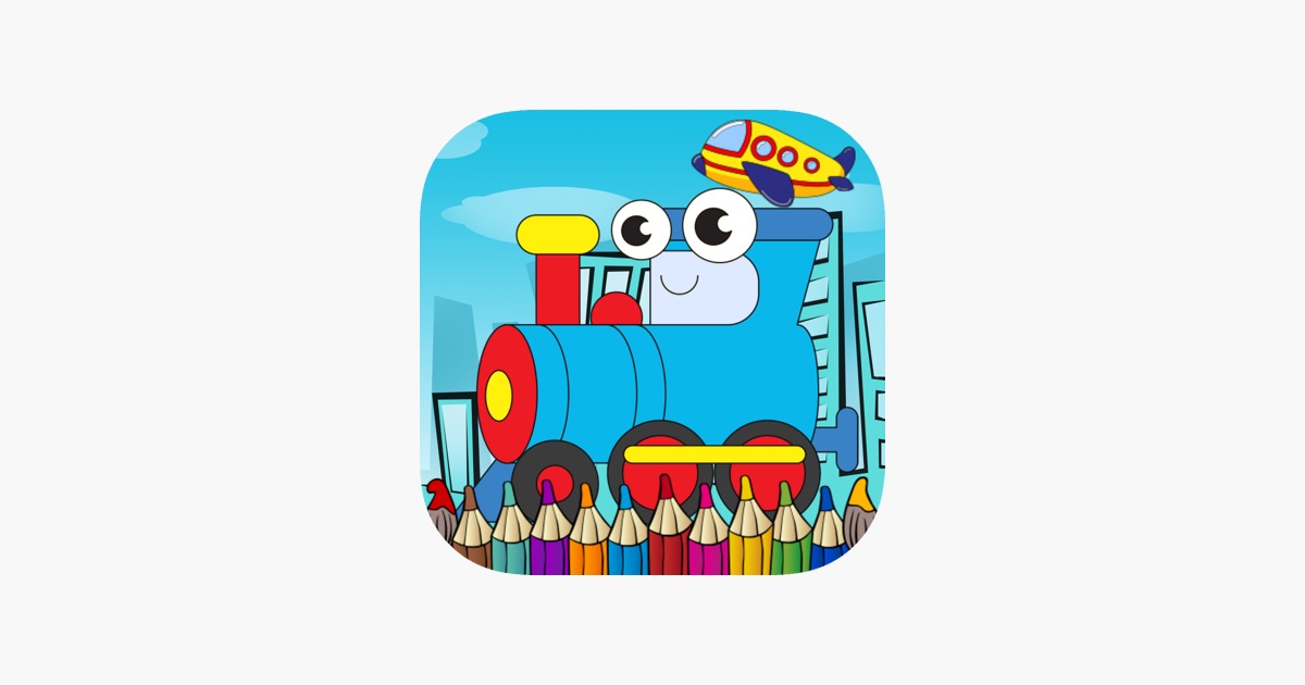 ‎Vehicle coloring book free crayon games for kids App - App Store