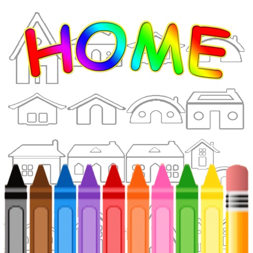 Kids Colouring Book Home by Artith Voraphiboonpongse