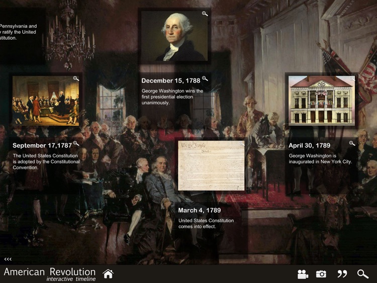 American Revolution Interactive Timeline Free by Touchzing Media