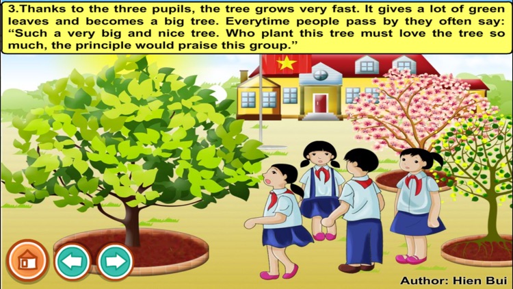Three pupils planting a tree (story and game for kids) by Hien Bui