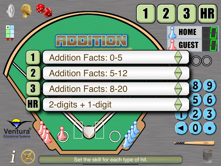 Addition Baseball by Ventura Educational Systems
