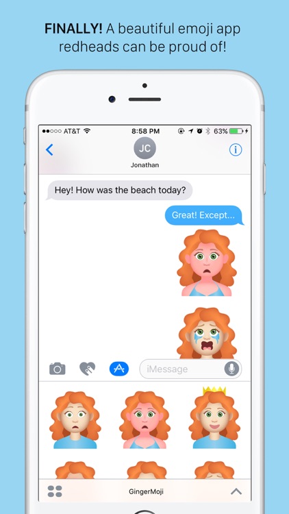 Gingermoji - Redhead Stickers by Playa Apps