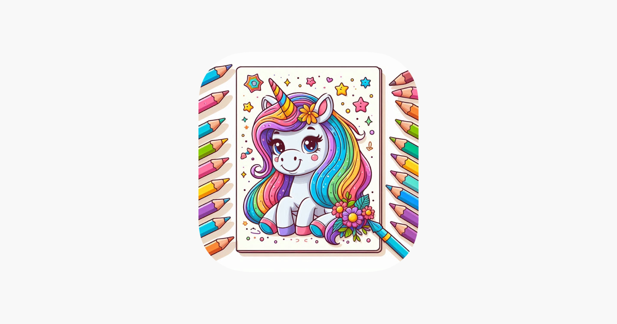 ‎Unicorns & pegasus coloring on the App Store