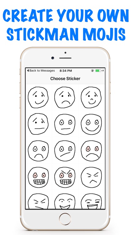 Stickmoji Maker -custom stickman emoji builder for texting stick ...