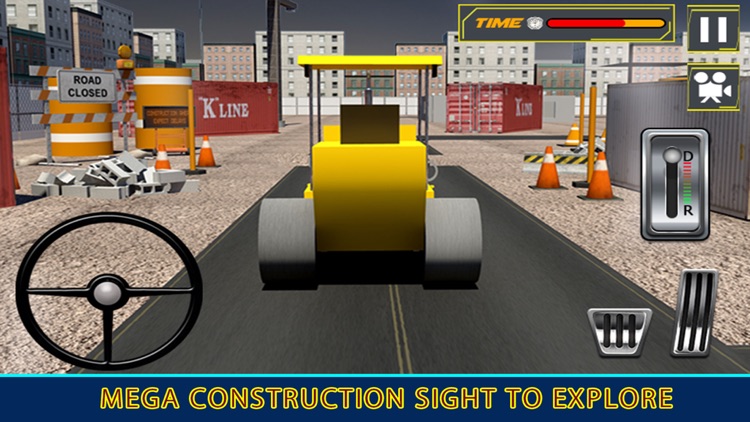 Road Construction Simulator - 3D Heavy Machines Excavator & Road Roller ...