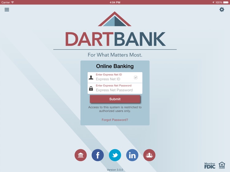 Dart Bank Mobile for iPad by Dart Bank Mobile Banking