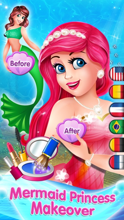 Mermaid Princess Makeover - Dress Up, Makeup & eCard Maker Game by Kids ...