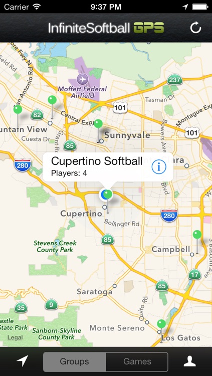 InfiniteSoftball GPS : Find Pickup Softball Games by Broadside LLC