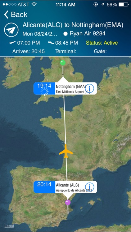 East Midlands Airport (EMA) Flight Tracker by Webport