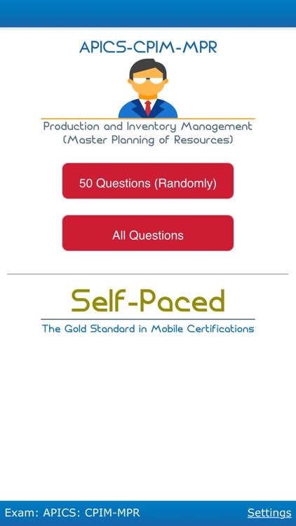 APICS: CPIM-MPR - Certification App by Self-Paced Software Development