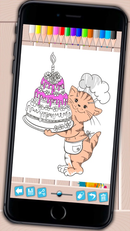 Cats & kittens coloring book drawing pages paint cute kitty by Intelectiva