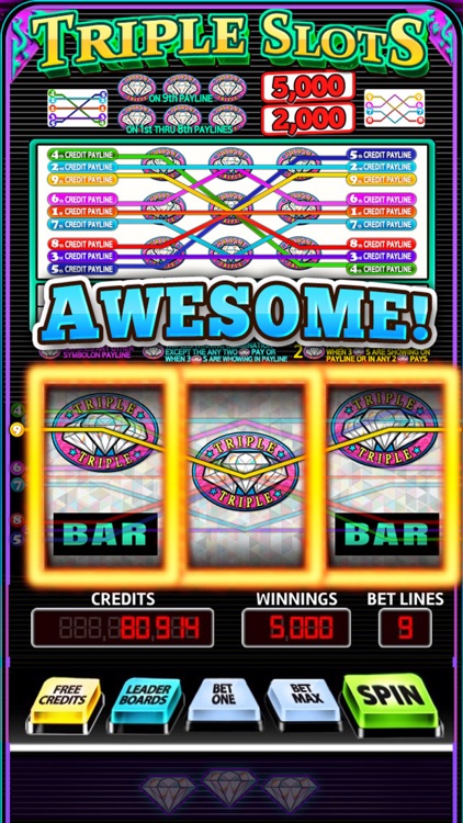 Triple Slots 9 Paylines - FREE Classic Diamond Slot Machine by Luna Valley