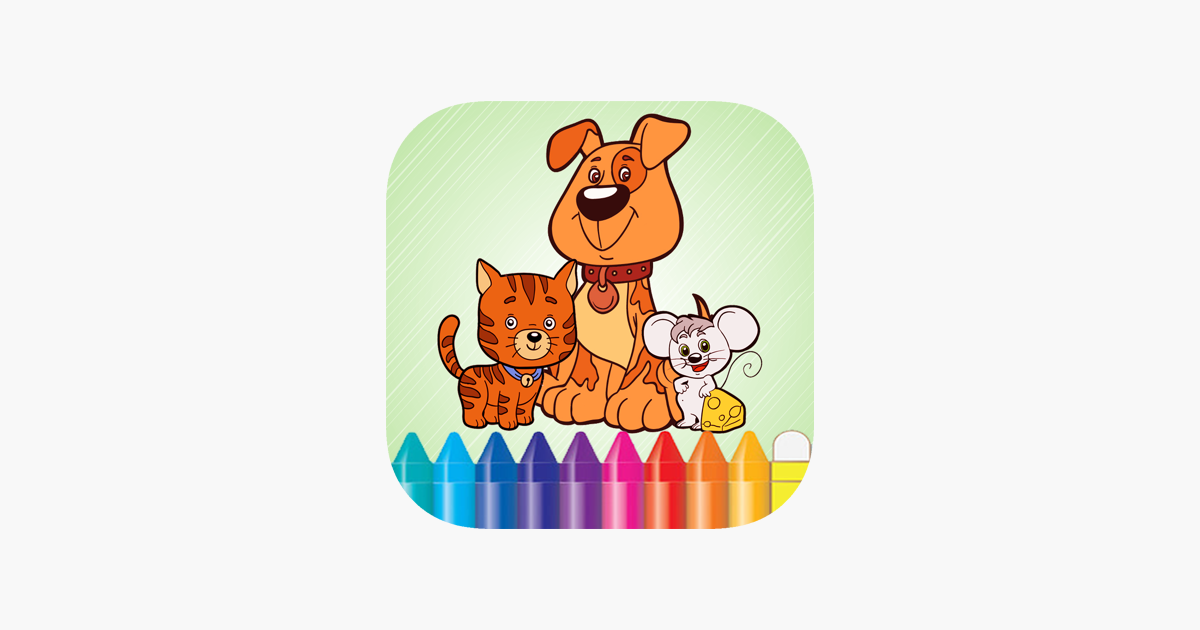 ‎Animal Dog Cat & Rat Coloring Book - Drawing for Kids Games on the App ...