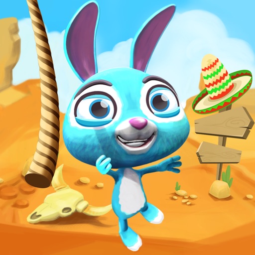 Swinging Bunny: Fly With Rope And Help The Rabbit Hopper Cross The ...