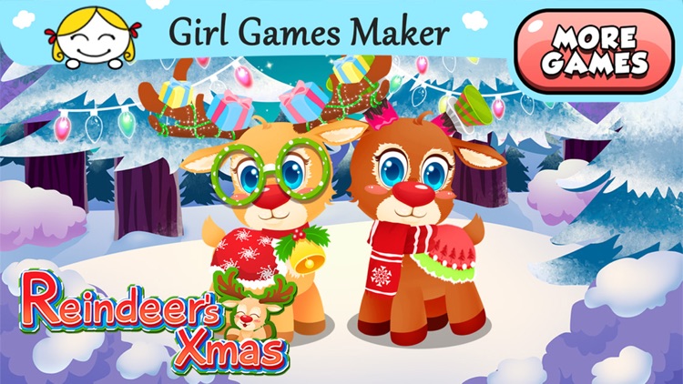 Santa's Reindeer Dress Up Salon by Girl Games Maker