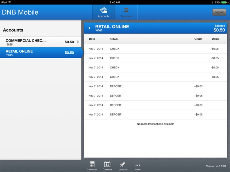 DNB Mobile Banking for iPad by DELAWARE NATIONAL BANK OF DELHI