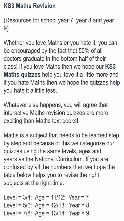 KS3 Maths Revision From Education Quizzes+ by Information Technology ...