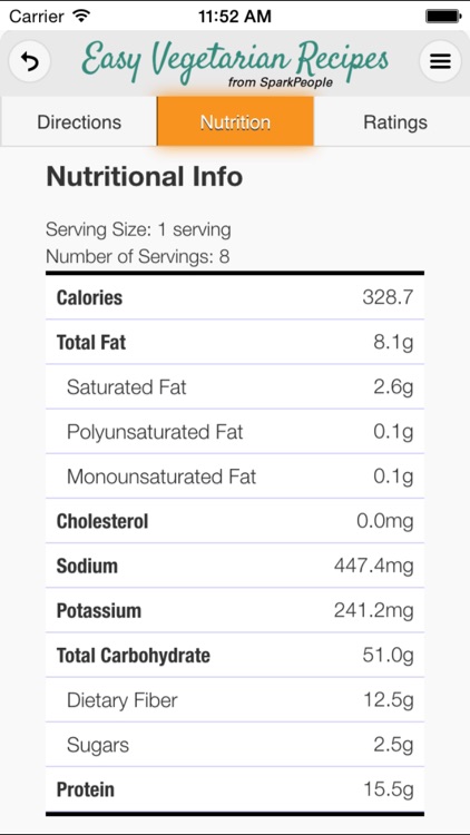 Easy Vegetarian Recipes from SparkPeople by SparkPeople, Inc.