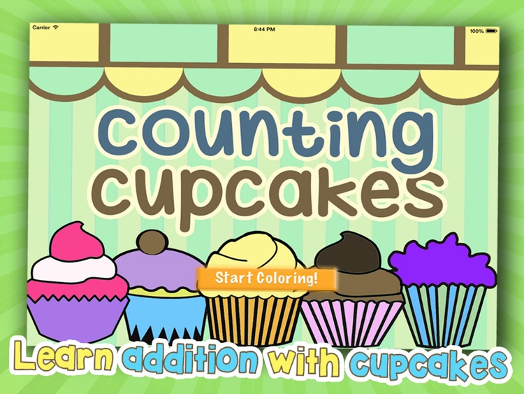 Counting Cupcakes - A Sweet Addition Paint and Color Book by Ellen Castel
