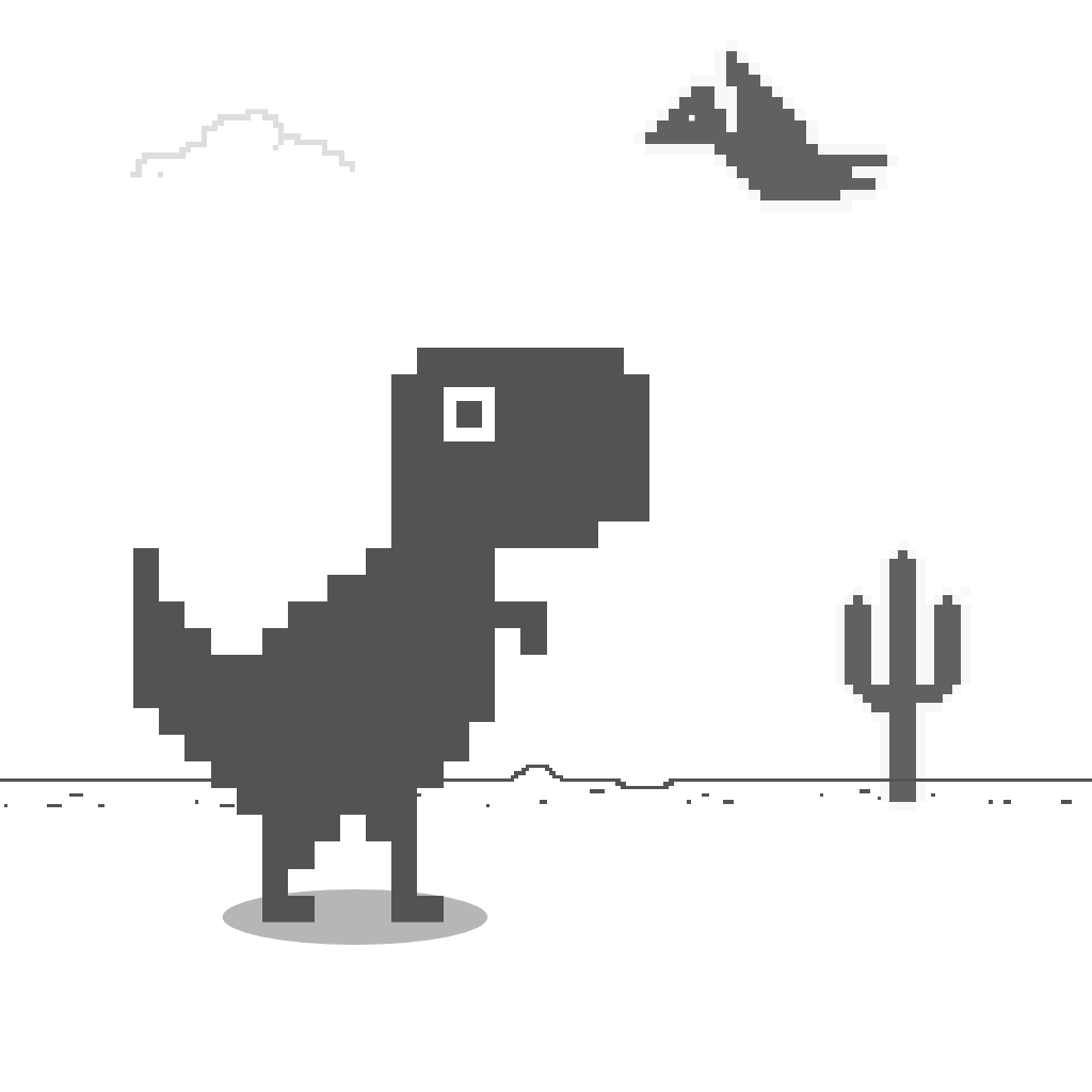 「Steve T-Rex - The Jumping Dinosaur 8-bit Retro Game (non widget ...