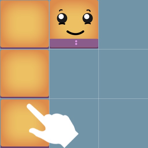 Smiley Square Block Swiping - brain train game by Aruna Agrawal