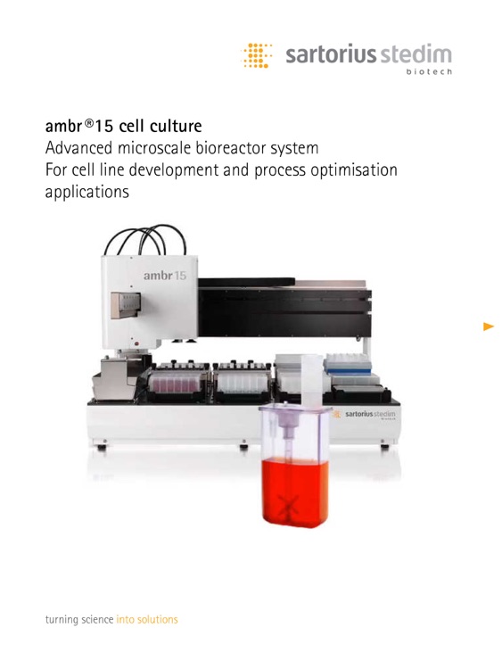 ambr 15 cell culture iBrochure by Invention Interactive Limited