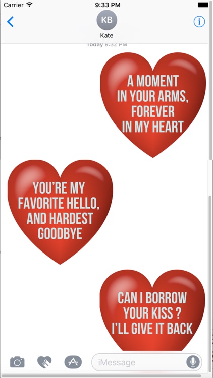 Instant Love Message -Stickers Pack for iMessage by Shih hao Lin