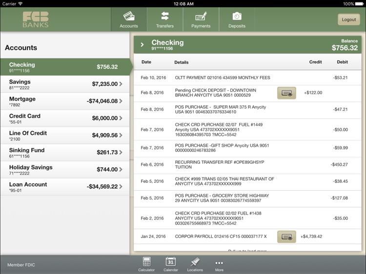 FCB Banks - First County Bank for iPad by FIRST COLLINSVILLE BANK