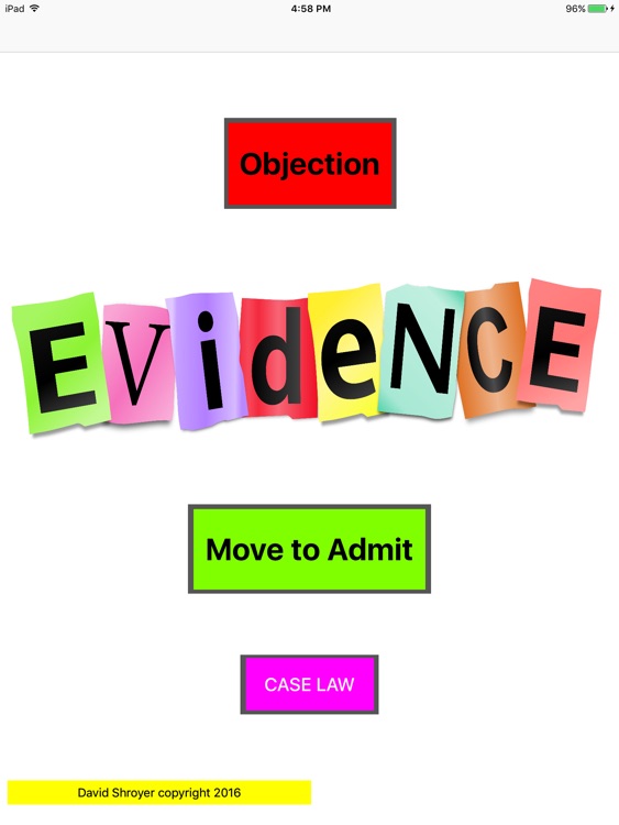 The Evidence App by david Shroyer