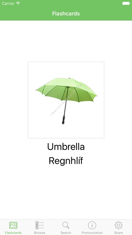 Icelandic Flashcards with Pictures by improvingmedia.com