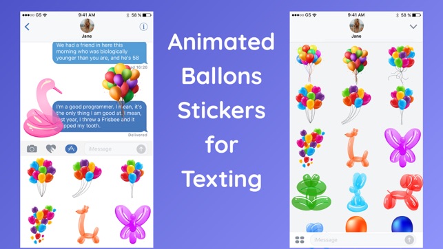 Animated Balloons for iMessage」をApp Storeで