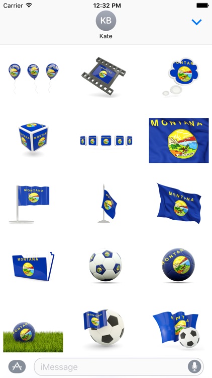 Montana Flag Stickers by Aswin Kharel