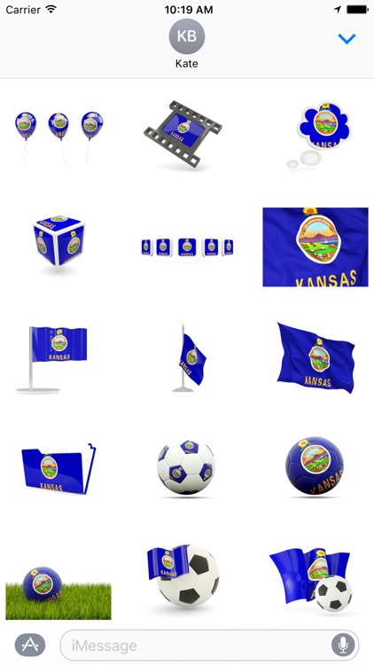 Kansas Flag Stickers by Aswin Kharel