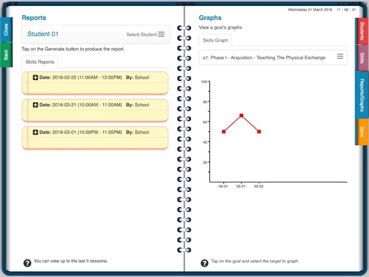 PECS Data Sheet School by Operant Systems Inc.