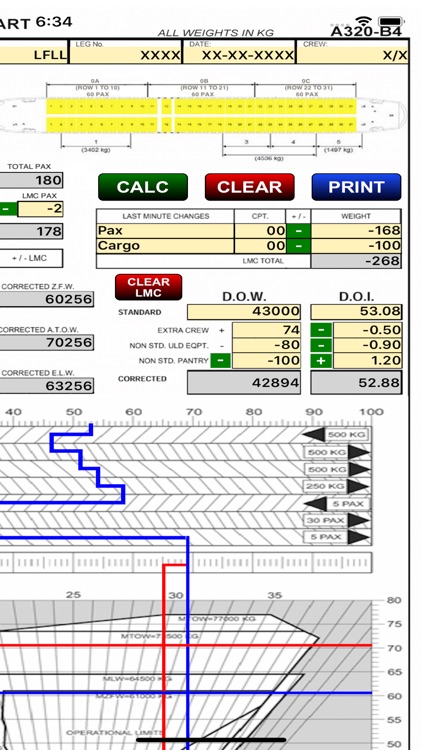 A320 LOADSHEET T&B 180 3z PAX by Amdre Ferreira