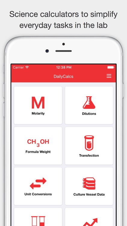 DailyCalcs - Science calculator to simplify everyday tasks in the lab ...