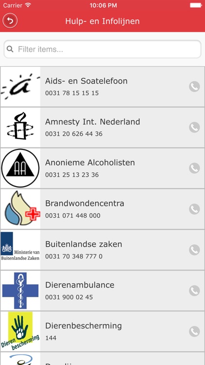 Noodnummers Nederland Pro by Olivier Overstraete