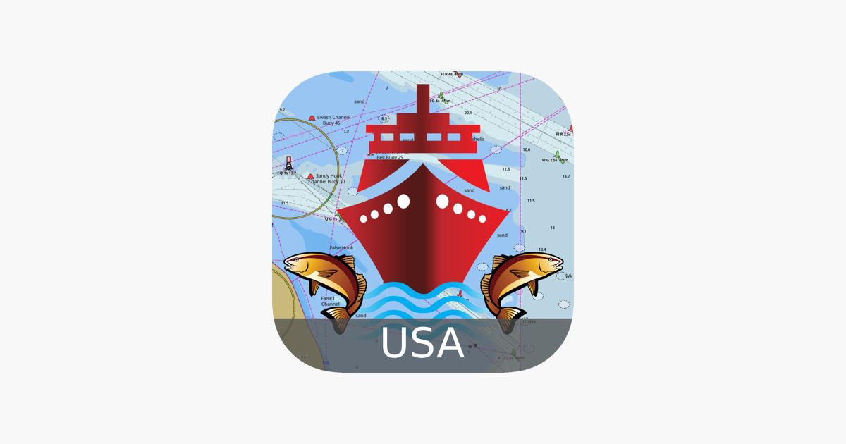 ‎Marine Navigation - Lake Depth Maps - USA - Offline Gps Nautical ...