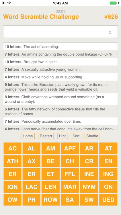 word scramble challenge by Gallcorp Enterprises LLC
