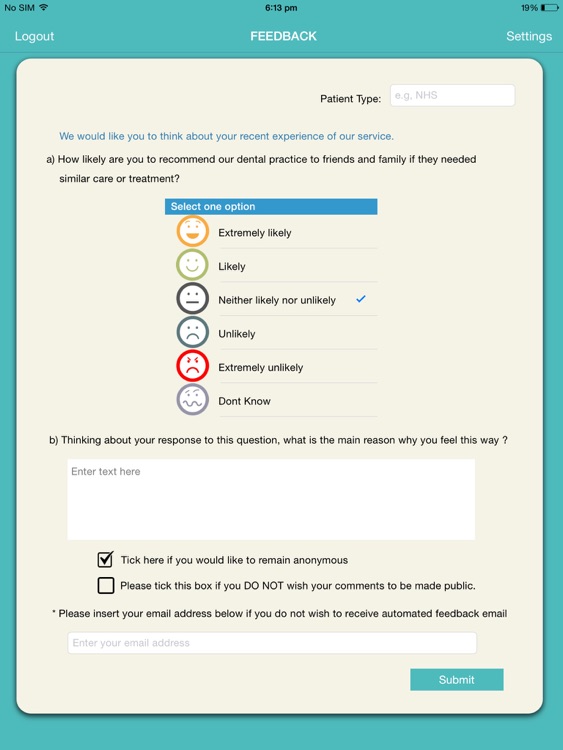 NHS Friends and Family Test by Welltime Ltd.
