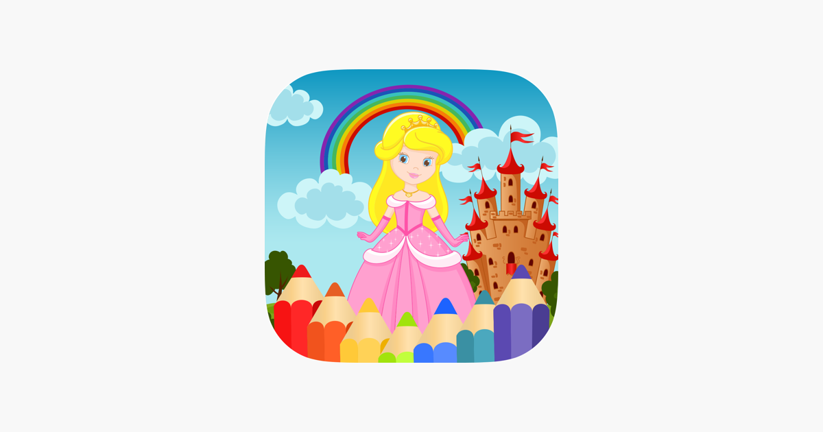 ‎Princess Coloring Book HD - Fun Kids Drawing on the App Store