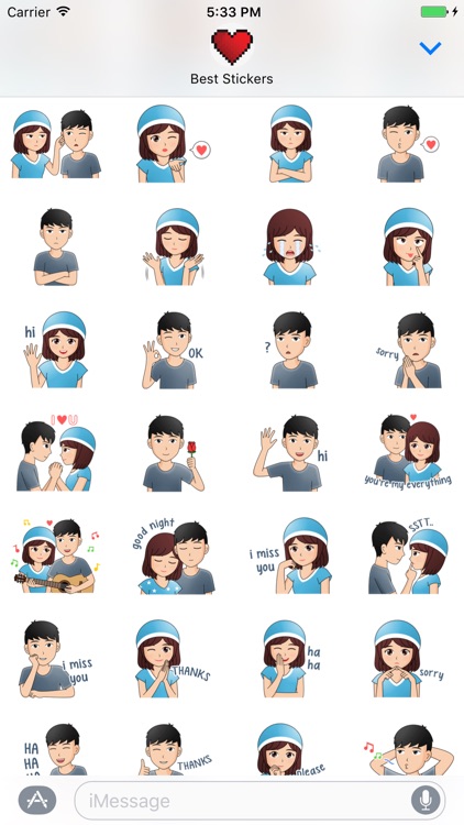 Couples Love Sexy Stickers by Yerzhan Tleuov