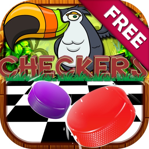 Checkers Board Puzzle for Birds Game with Friends by Sukanda Tualek