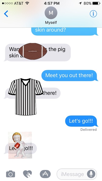 Football Stickers for iMessage Chat by DeWitt Bro Co LLC