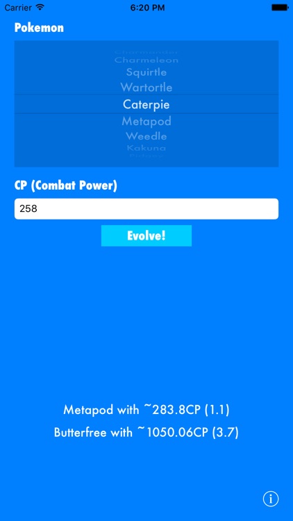 Fastest Evolution CP Calculator for Pokemon GO by Nathan Zhen