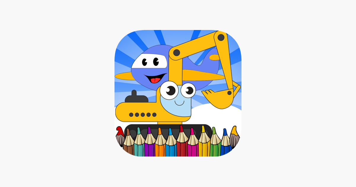 ‎Vehicle color book free crayon games for toddler 2 on the App Store