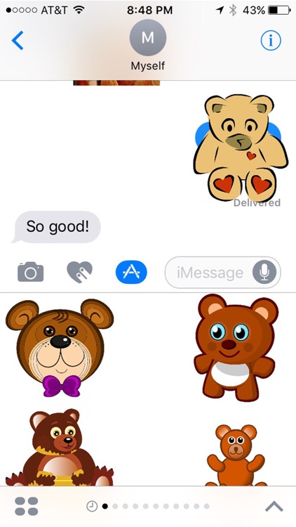 Teddy Bear Stickers for iMessage by DeWitt Bro Co LLC